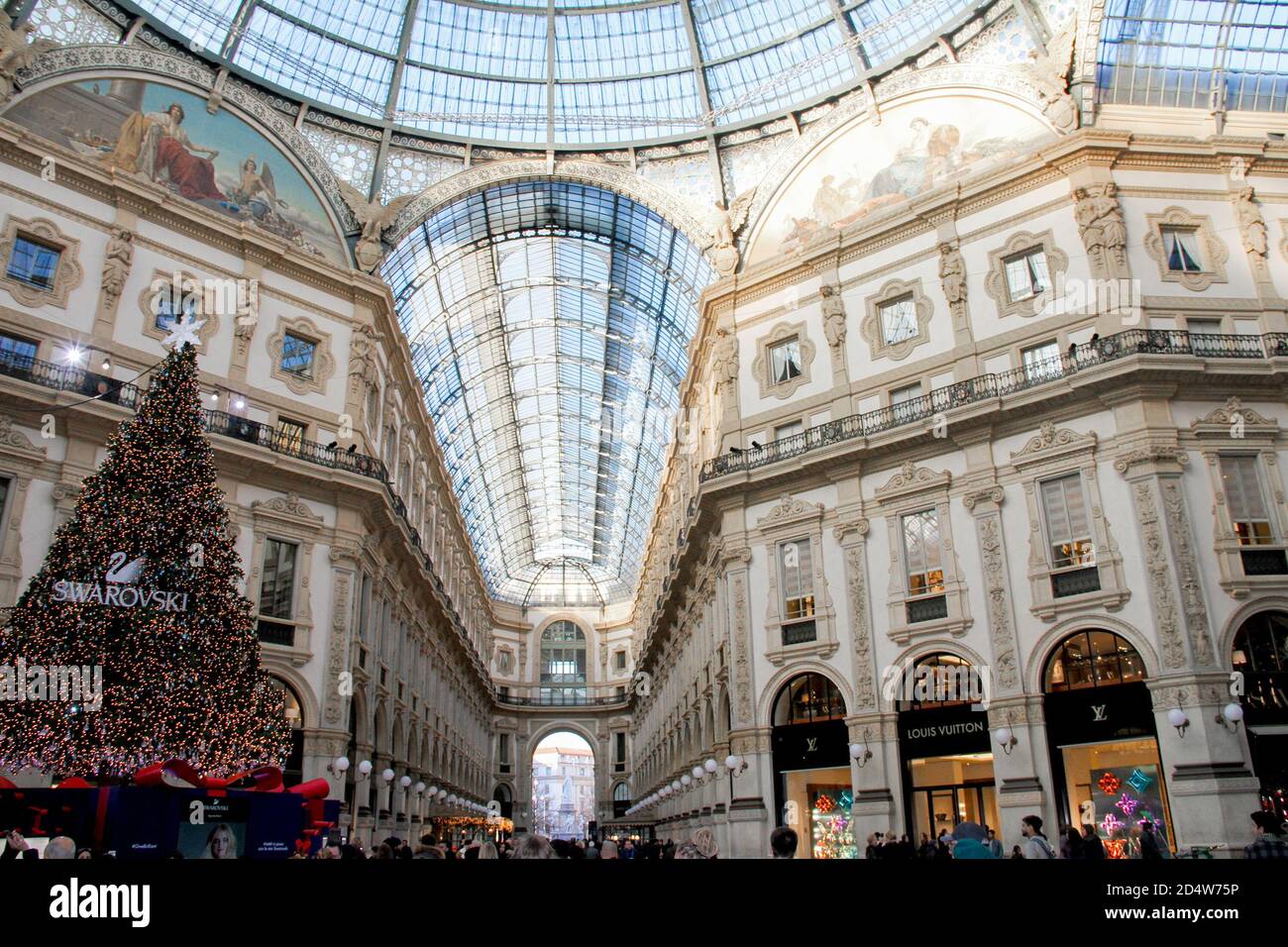 MALAN- Jan 10, 2019: Symmetrical night shot of the hall of the landmark ...