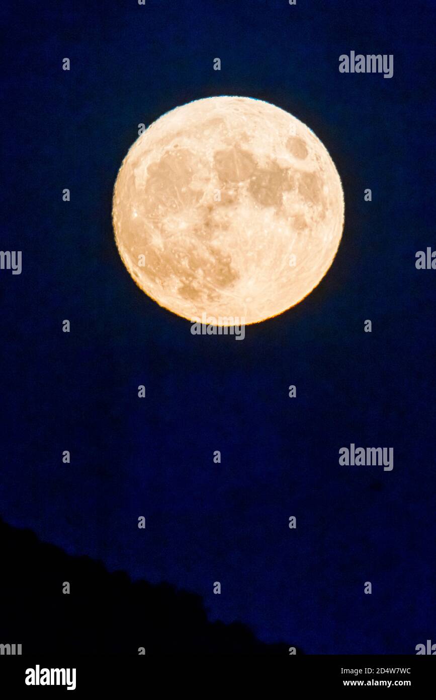 Full Moon; the Harvest Moon; rising over central Colorado; USA Stock ...