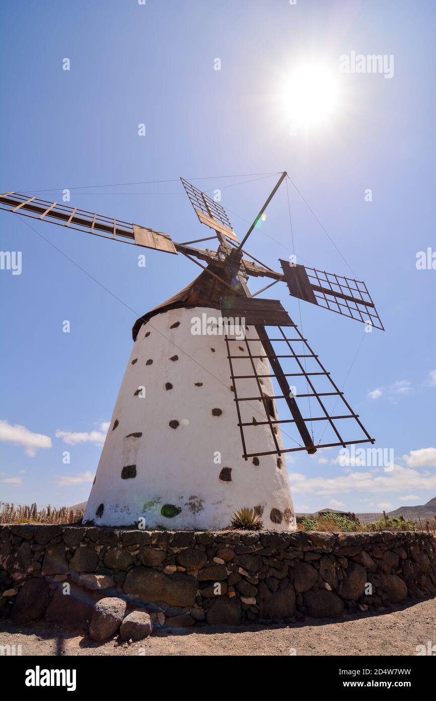 Classic Vintage Windmill Building Stock Photo - Alamy