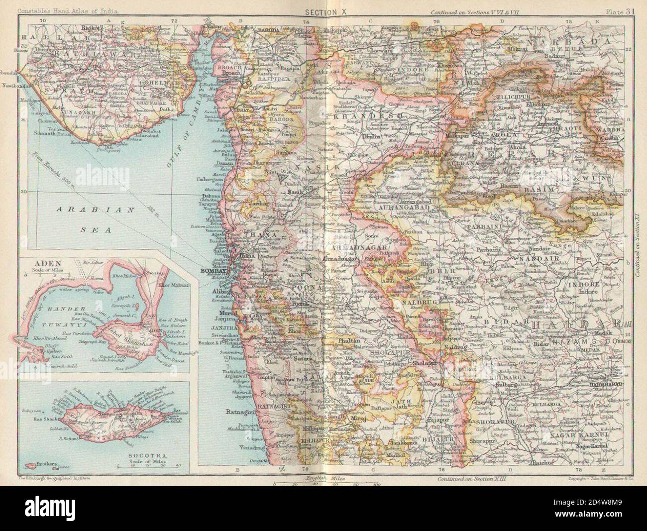Bombay map historical hi-res stock photography and images - Alamy