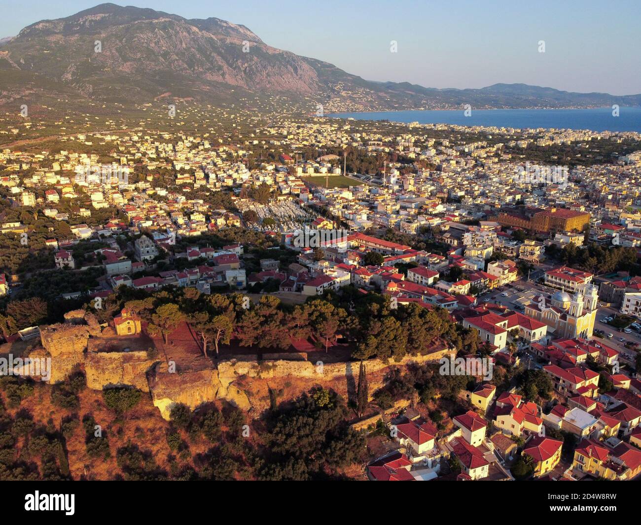 Kalamata greece aerial castle hi-res stock photography and images - Alamy