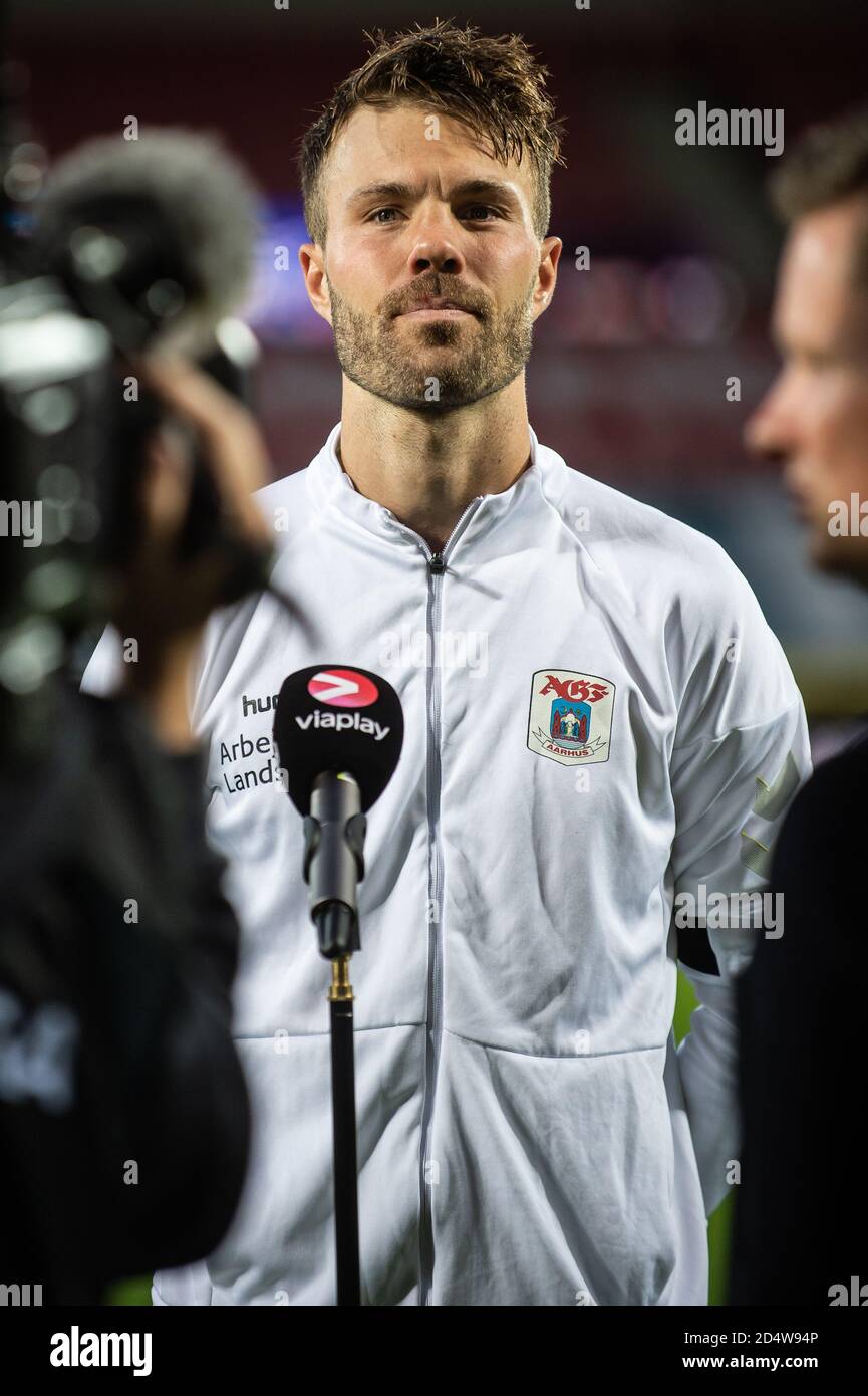 Herning, Denmark. 21st, June 2020. Patrick Mortensen of Aarhus GF seen ...