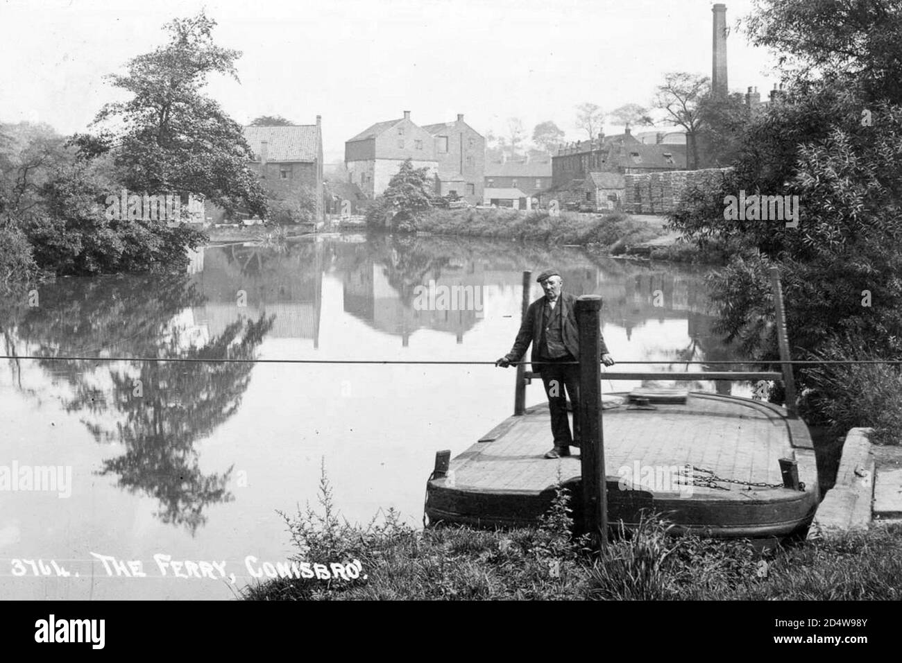 Conisbrough river canal ferry Stock Photo - Alamy