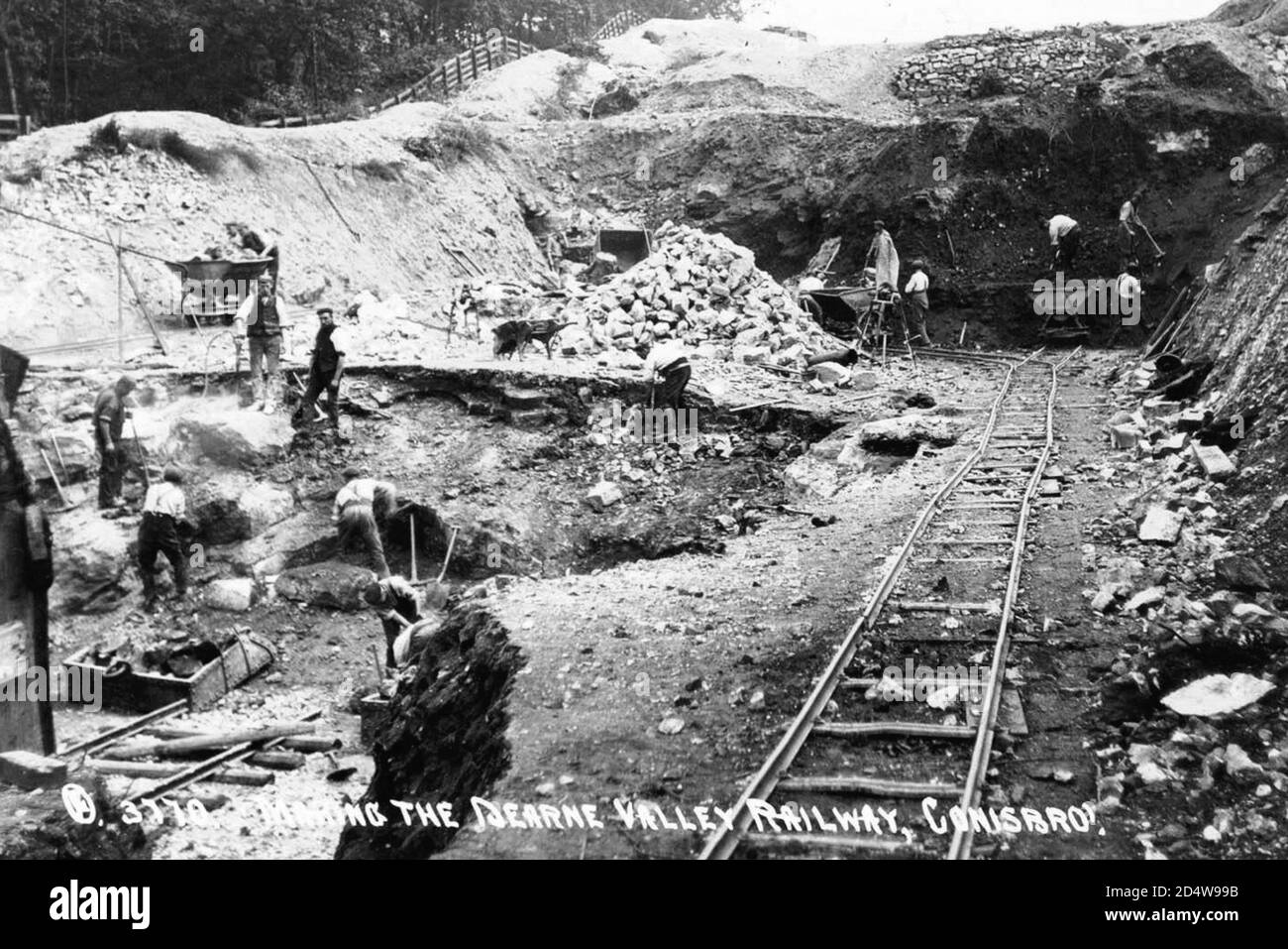 viaduct construction Conisbrough Stock Photo - Alamy