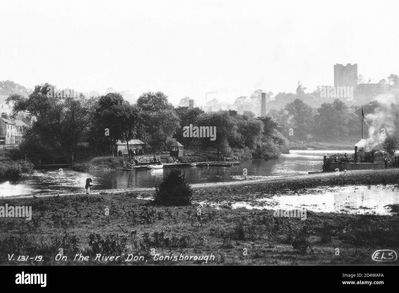 Conisbrough river canal ferry Stock Photo - Alamy