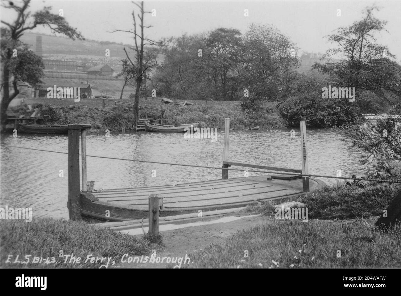 Conisbrough river canal ferry Stock Photo - Alamy