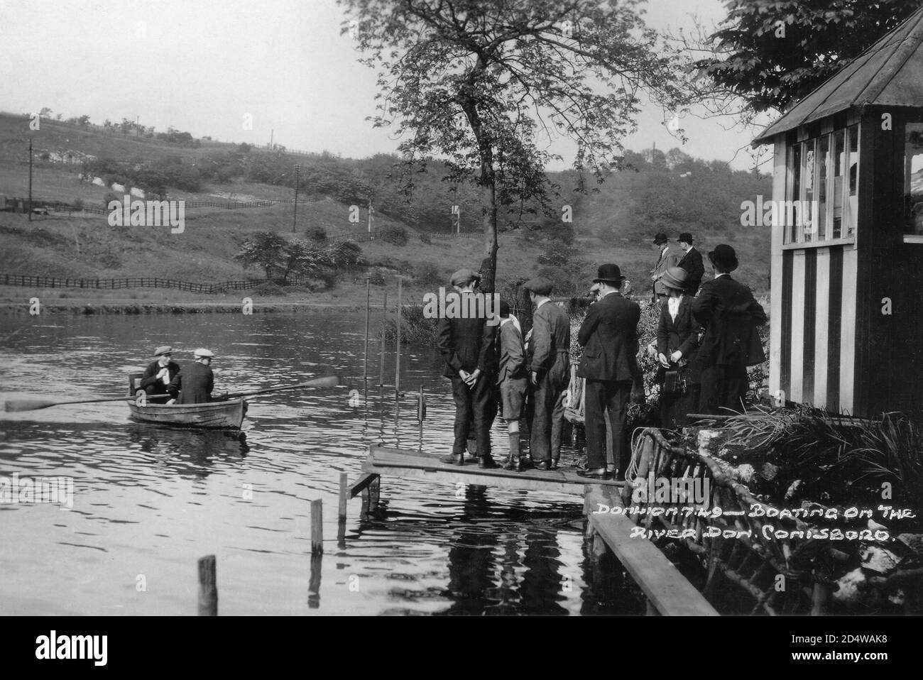 Conisbrough river canal ferry Stock Photo - Alamy