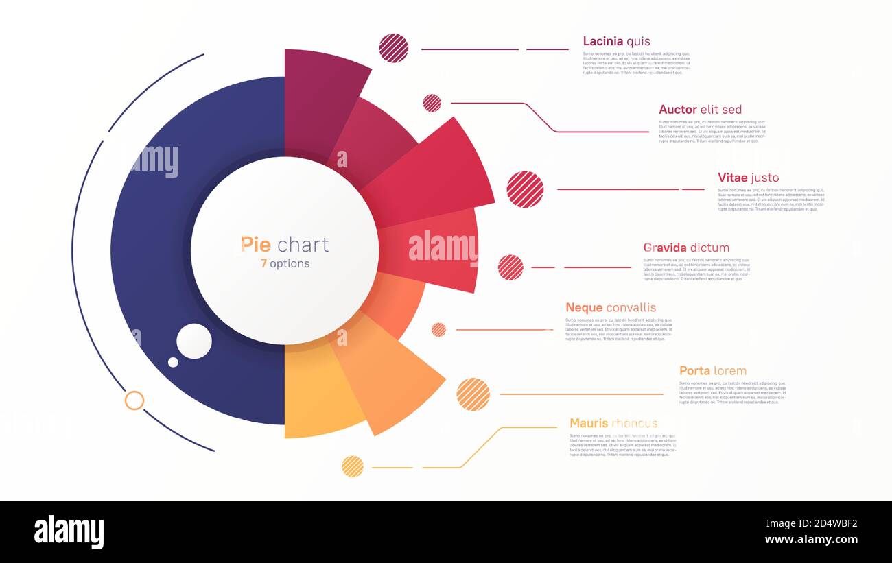 Vector circle chart design, modern template for creating infographics ...