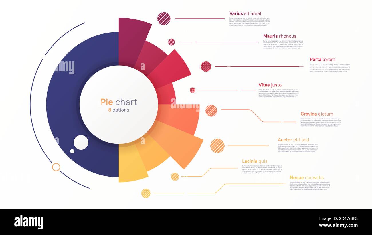 Vector circle chart design, modern template for creating infographics ...