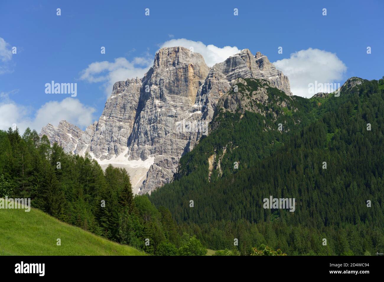Mountain landscape at summer along the road to Forcella Staulanza at ...