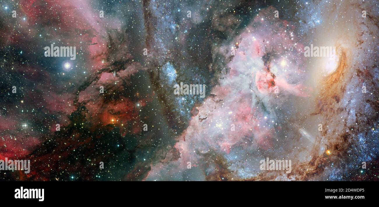 Science fiction abstract wallpaper. Billions of galaxies in the ...