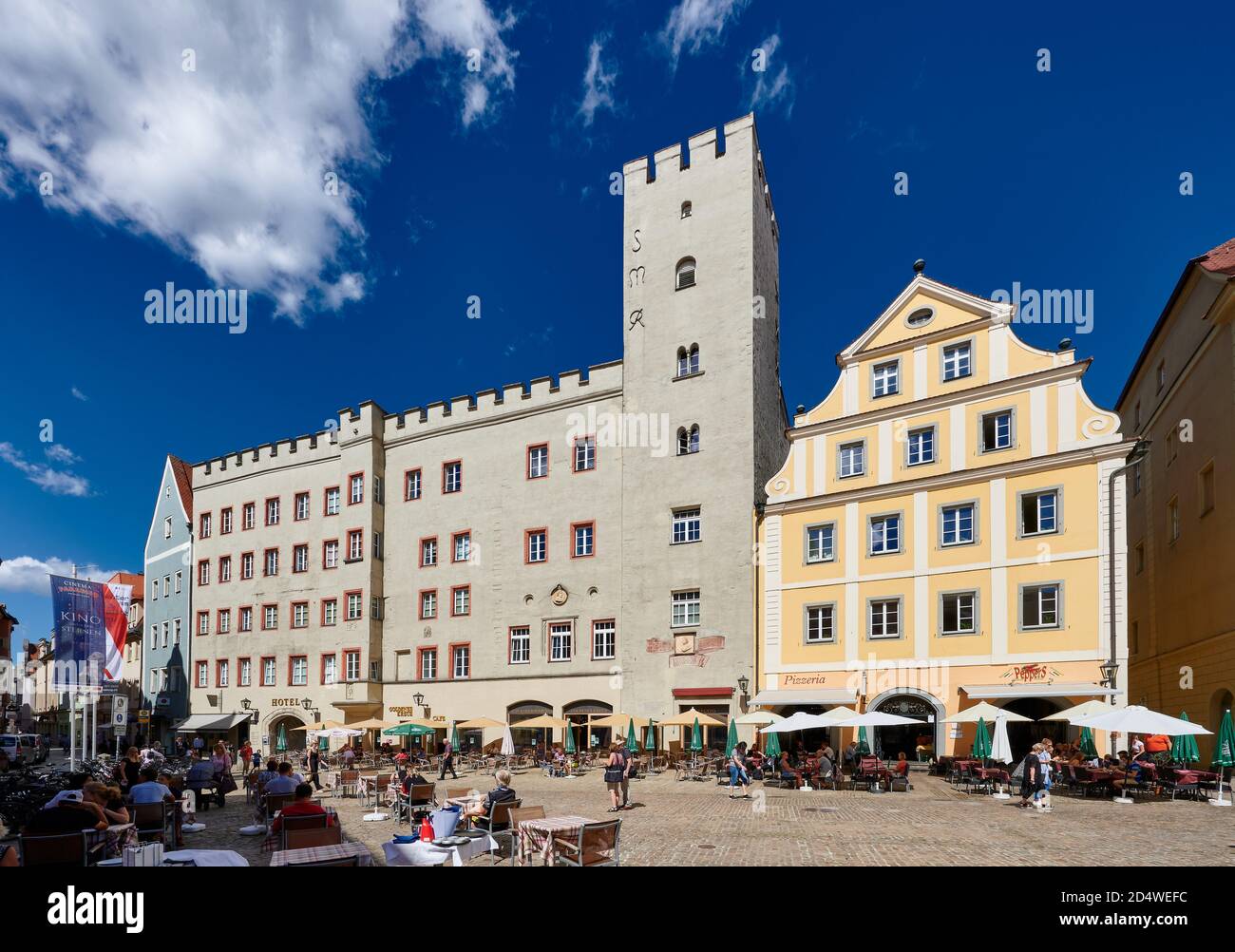 Golden Cross Patricia castle at Haidplatz, Regensburg , Bavaria ...