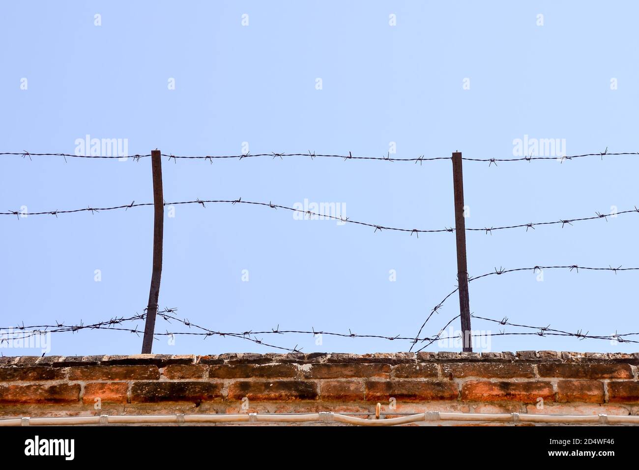 Dangerous Barbed Wire Stock Photo - Alamy