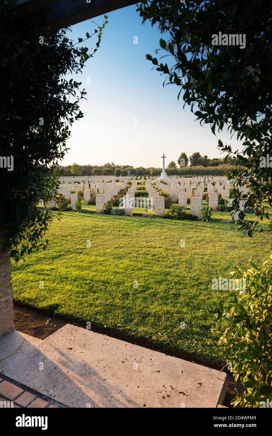 Tombstones in the Canadian cemetery of soldiers who fell during the ...
