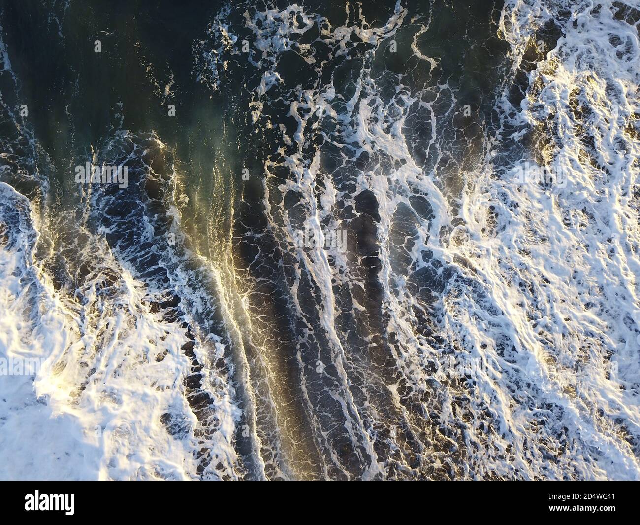 Mesmerizing view of the foamy ocean waves Stock Photo - Alamy