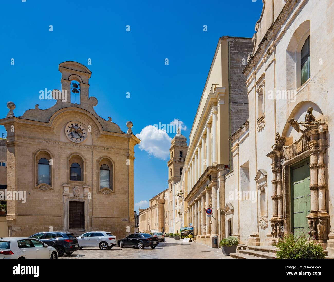 August 12, 2020 - Gravina in Puglia, Italy - The main square of the ...