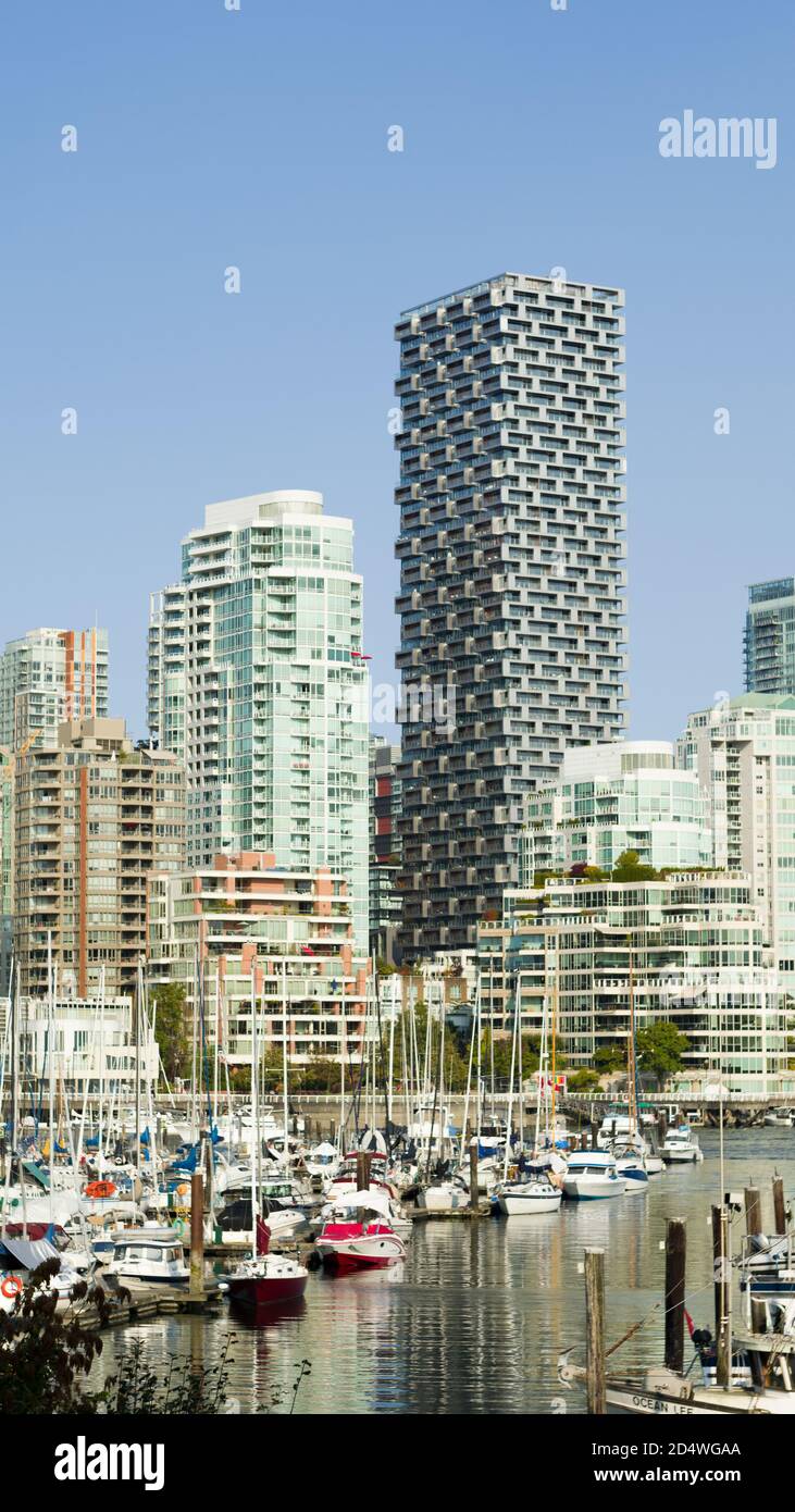 Buildings and boats vertical Stock Photo - Alamy