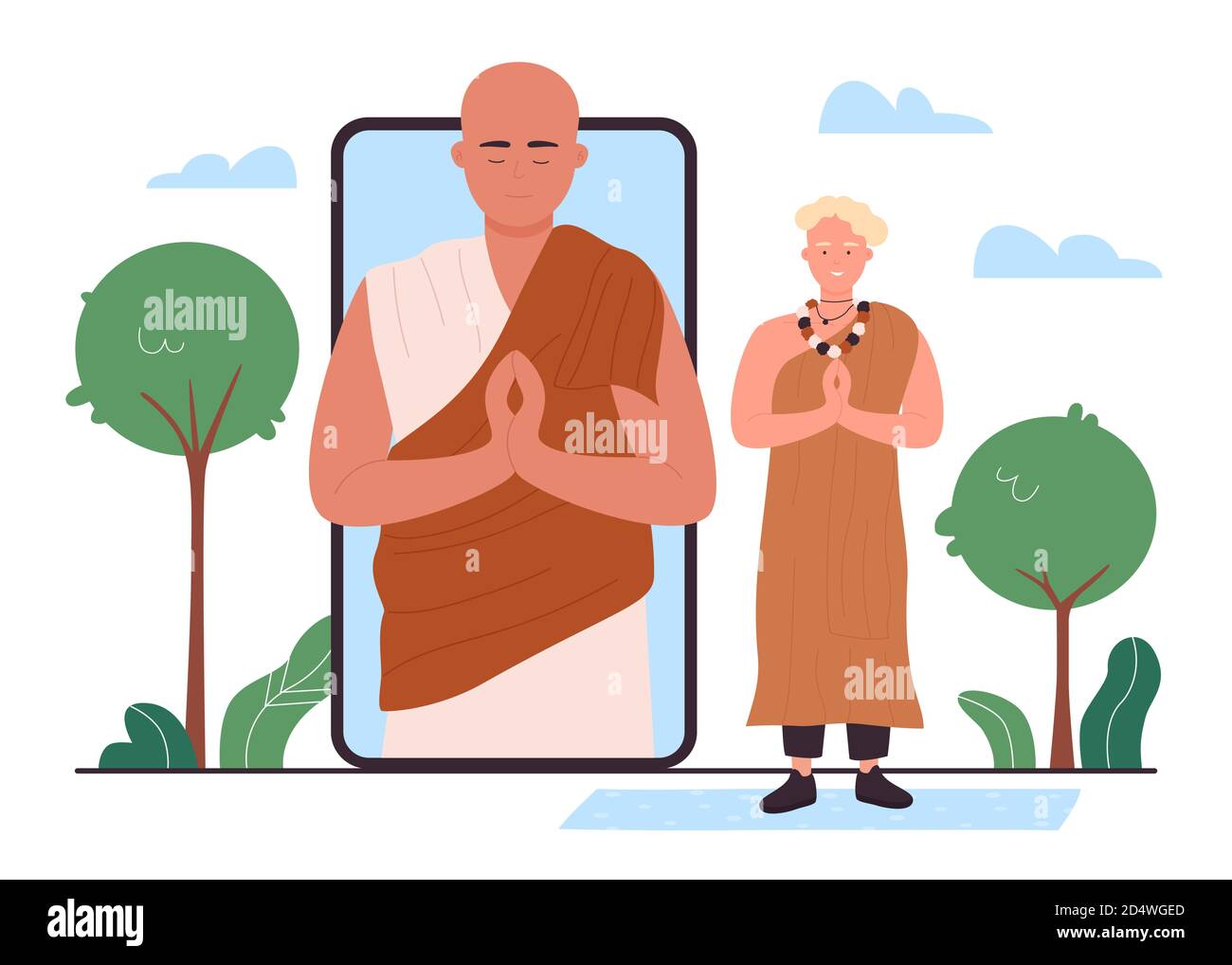 Man using smartphone working on Stock Vector Images - Alamy