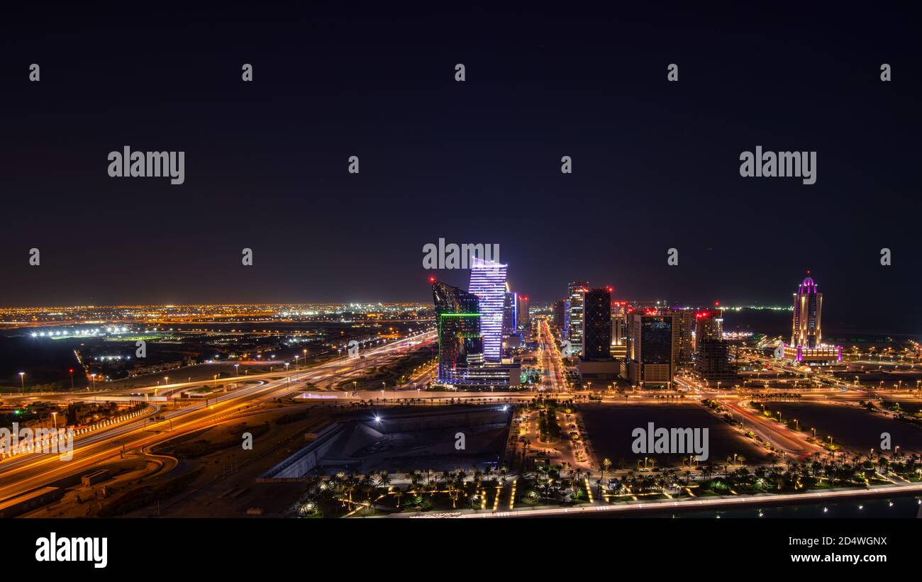 Beautiful City Scape of new develop City of Qatar Stock Photo - Alamy