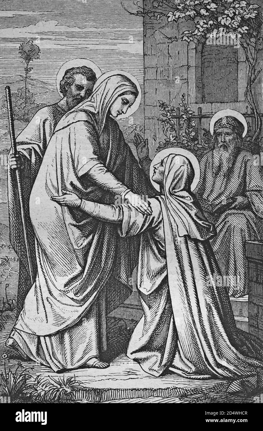Mary visits cousin elizabeth hi-res stock photography and images - Alamy