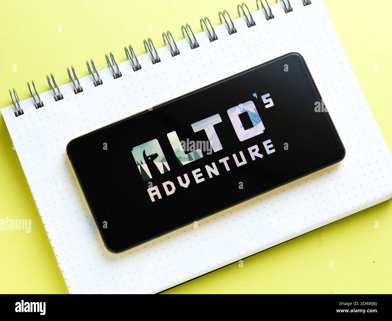 Assam, india - October 11, 2020 : Alto's adventure logo on phone screen ...