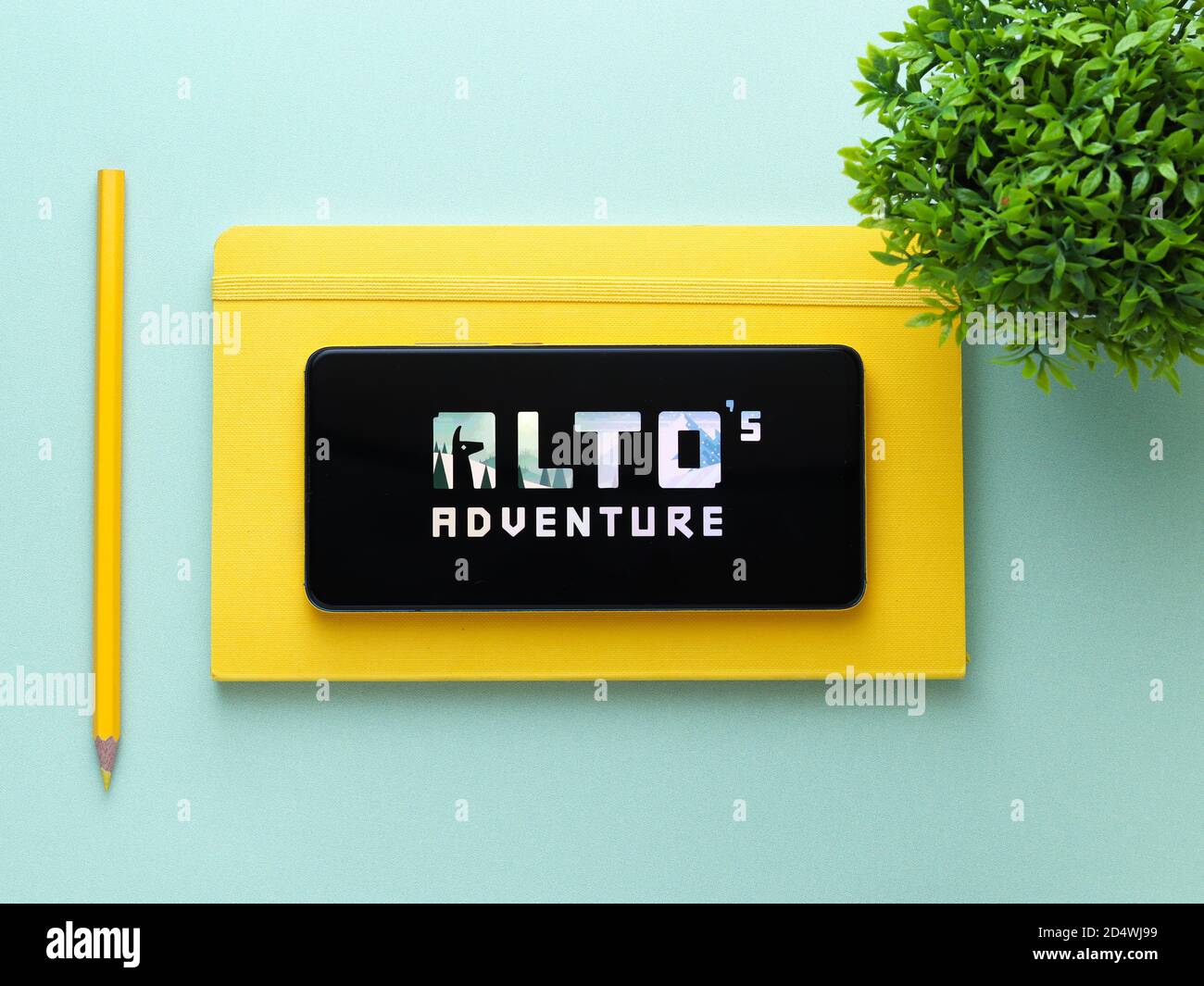 Assam, india - October 11, 2020 : Alto's adventure logo on phone screen ...