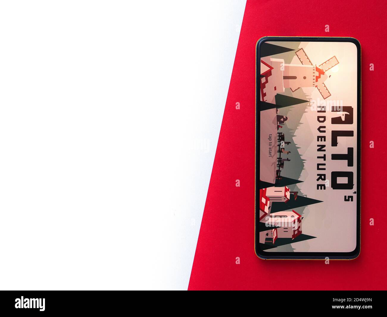 Assam, india - October 11, 2020 : Alto's adventure logo on phone screen ...