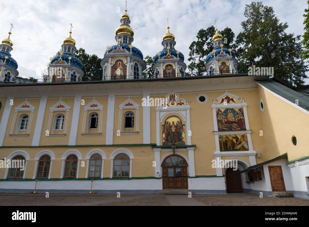Uspensky (Assumption) cathedral in the Pskov-Caves Holy Dormition ...