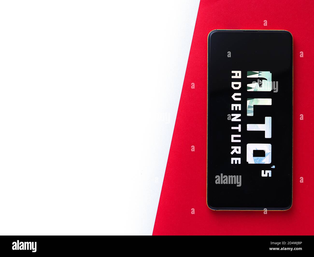 Assam, india - October 11, 2020 : Alto's adventure logo on phone screen ...