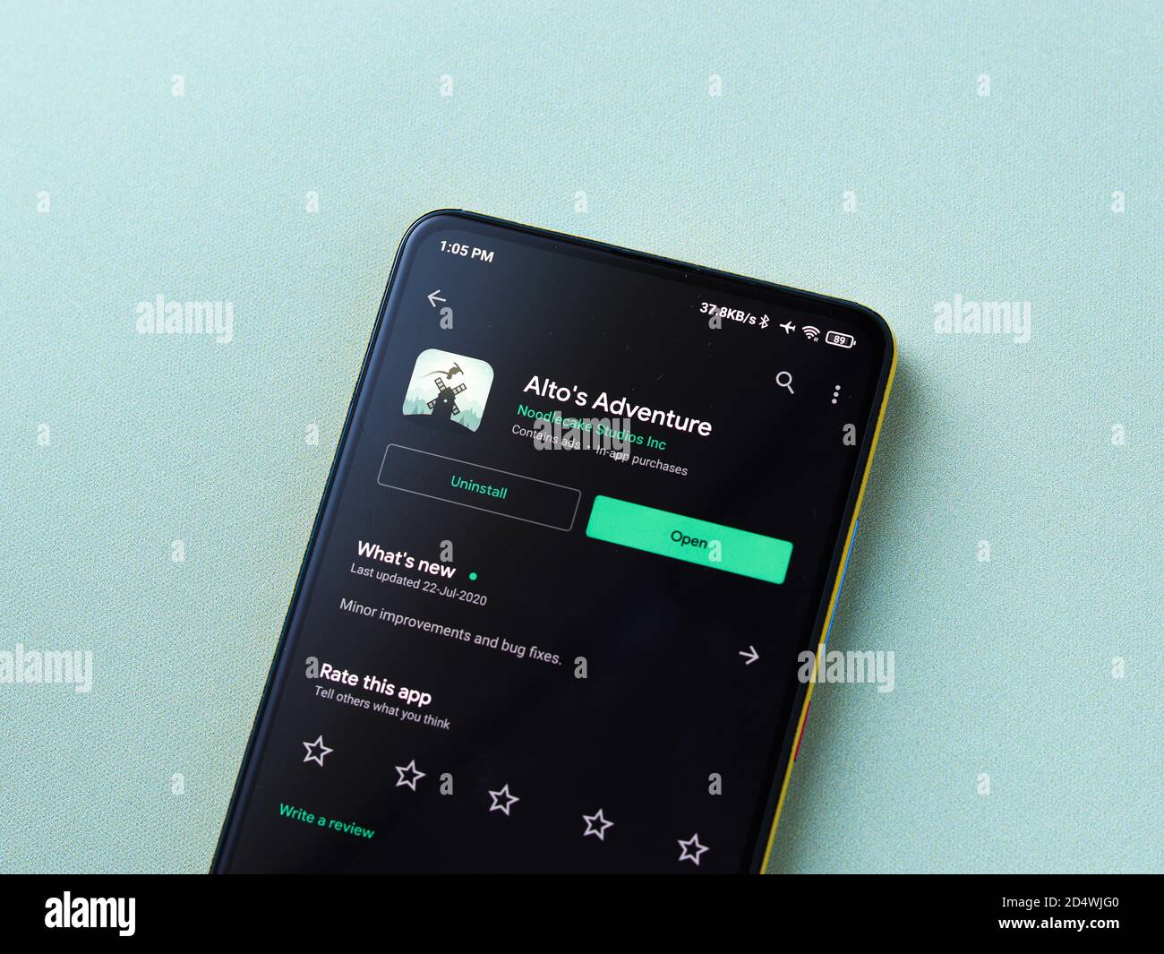 Assam, india - October 11, 2020 : Alto's adventure logo on phone screen ...