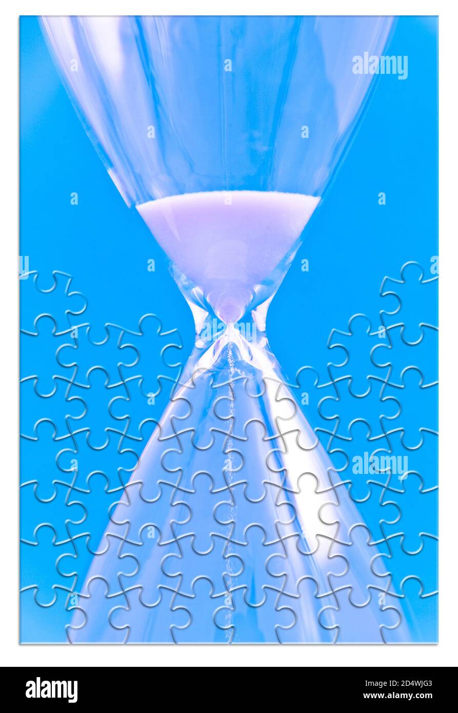 Hourglass jigsaw puzzle pieces hi-res stock photography and images - Alamy