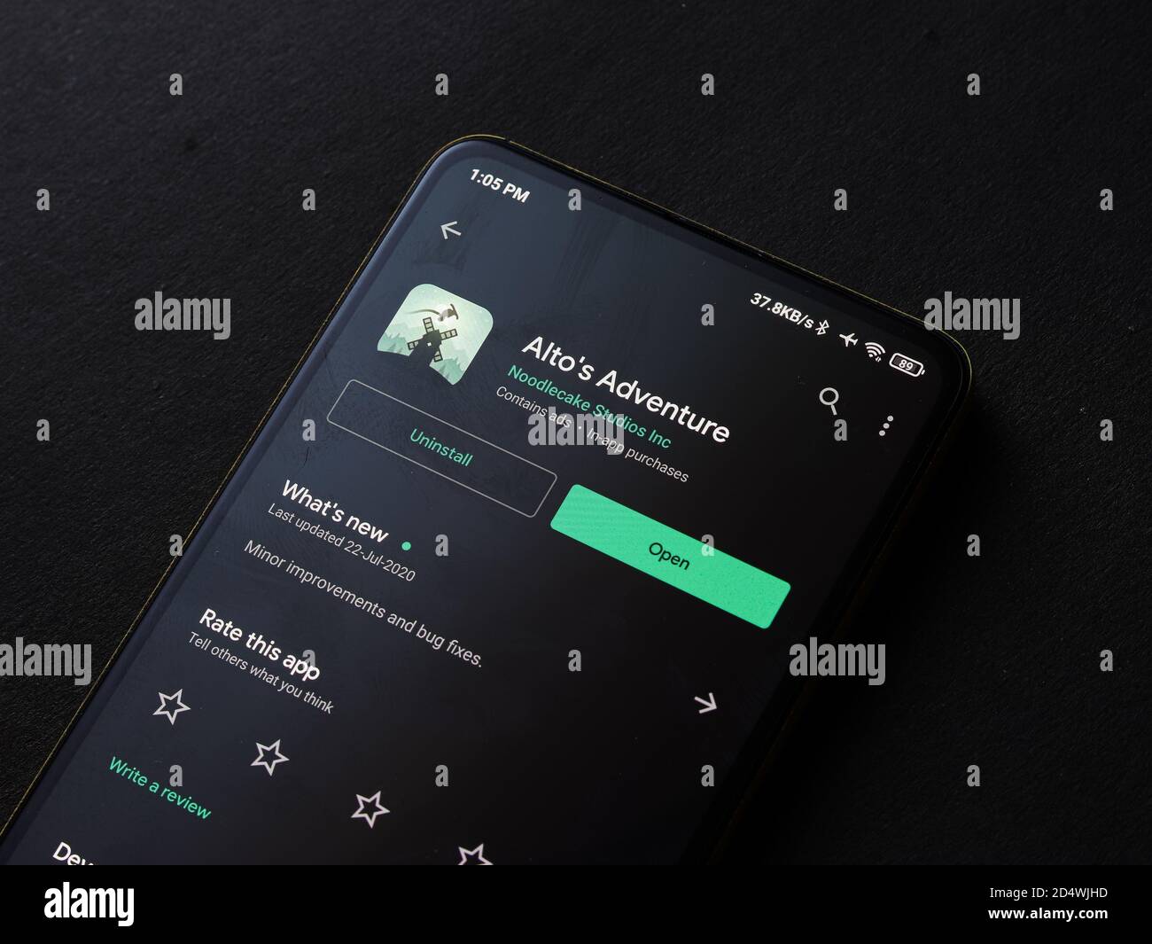 Assam, india - October 11, 2020 : Alto's adventure logo on phone screen ...