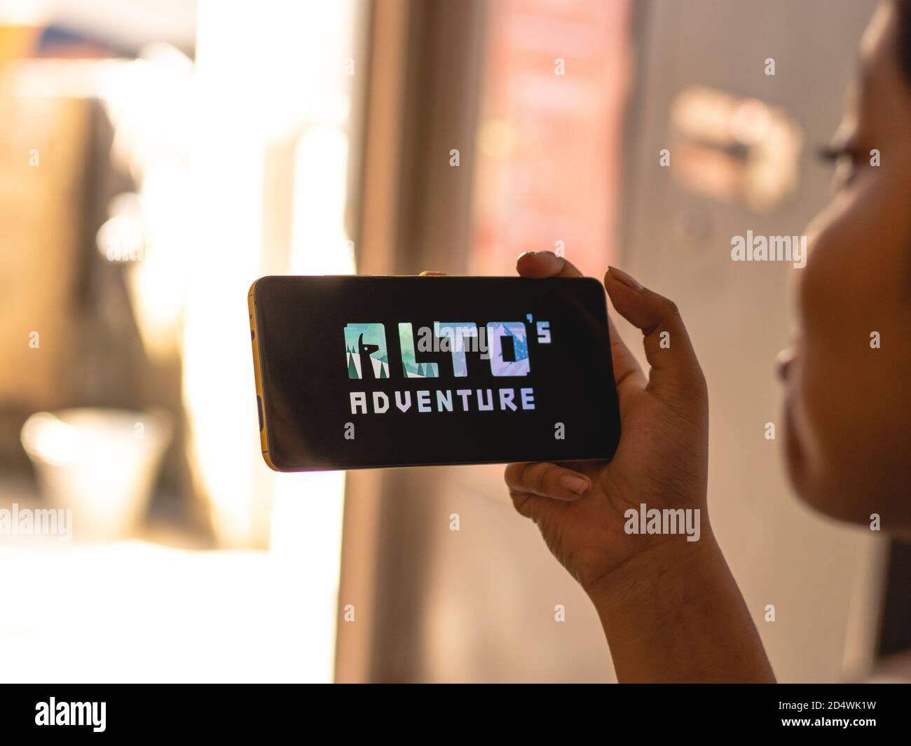 Assam, india - October 11, 2020 : Alto's adventure logo on phone screen ...