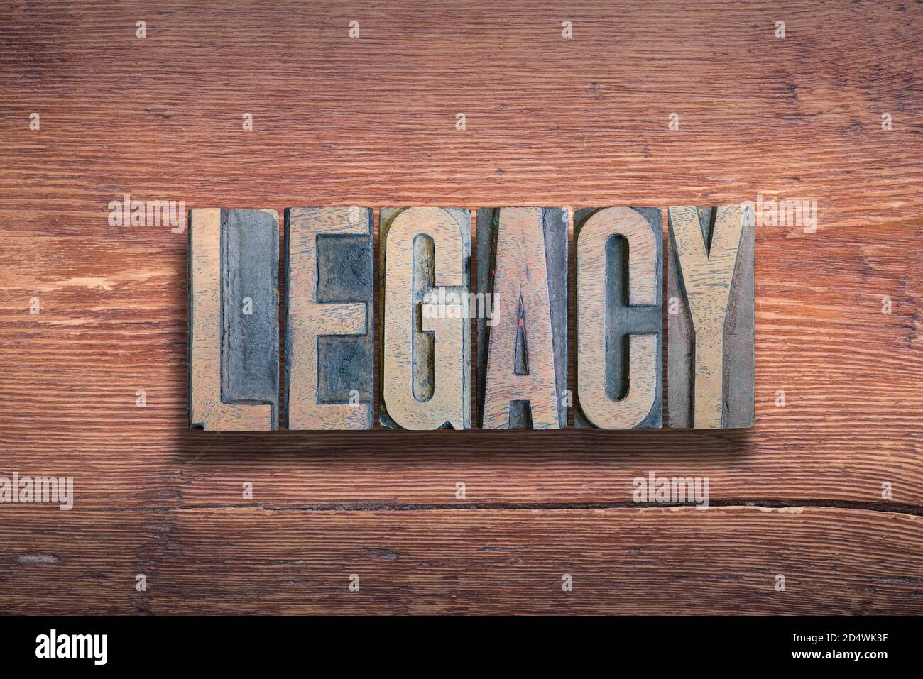 legacy word combined on vintage varnished wooden surface Stock Photo ...