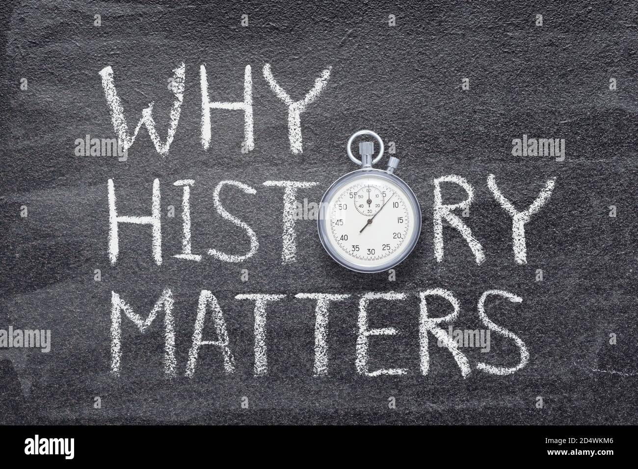 why history matters phrase written on chalkboard with vintage precise ...