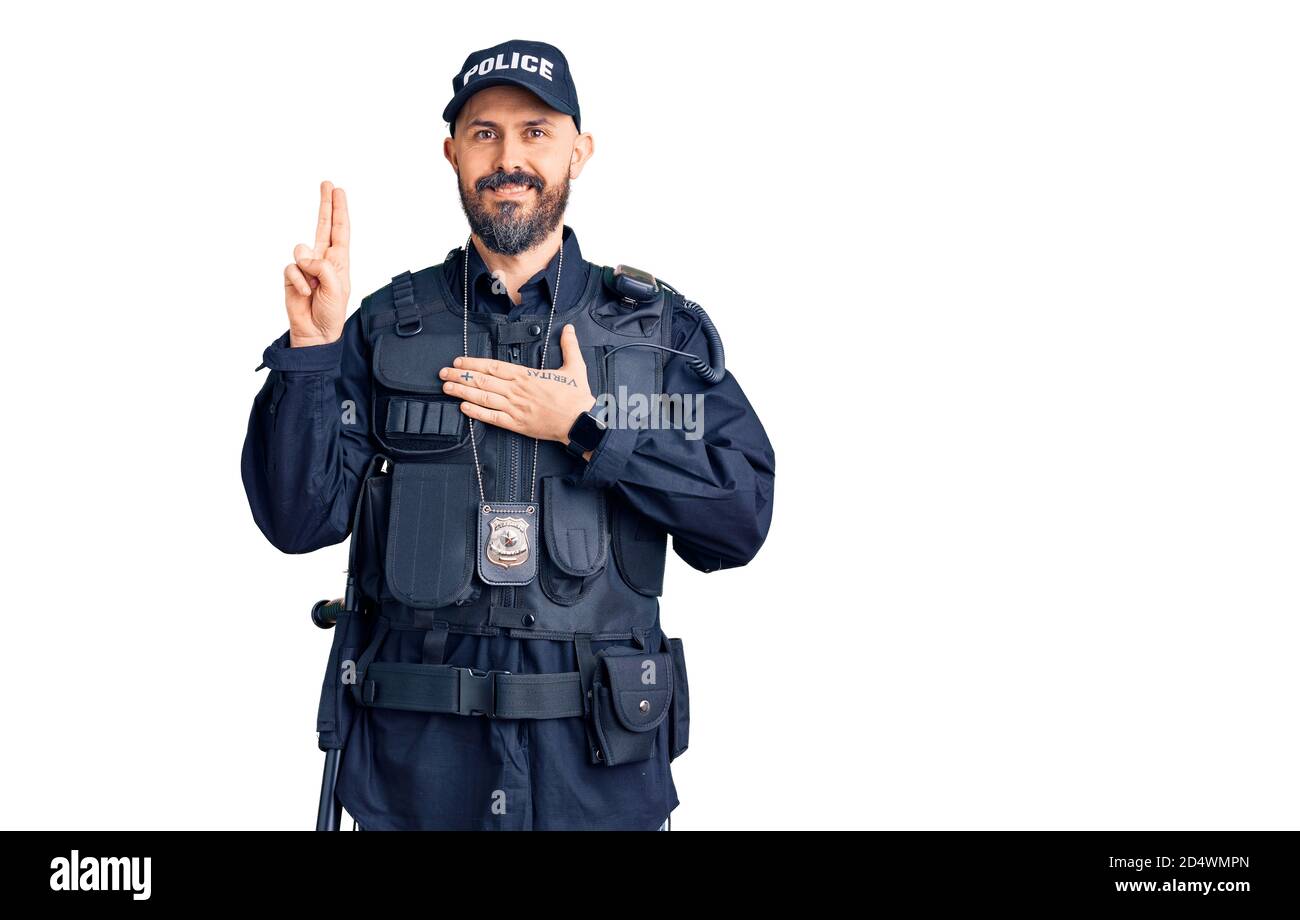 Pledge of allegiance police uniform hi-res stock photography and images ...
