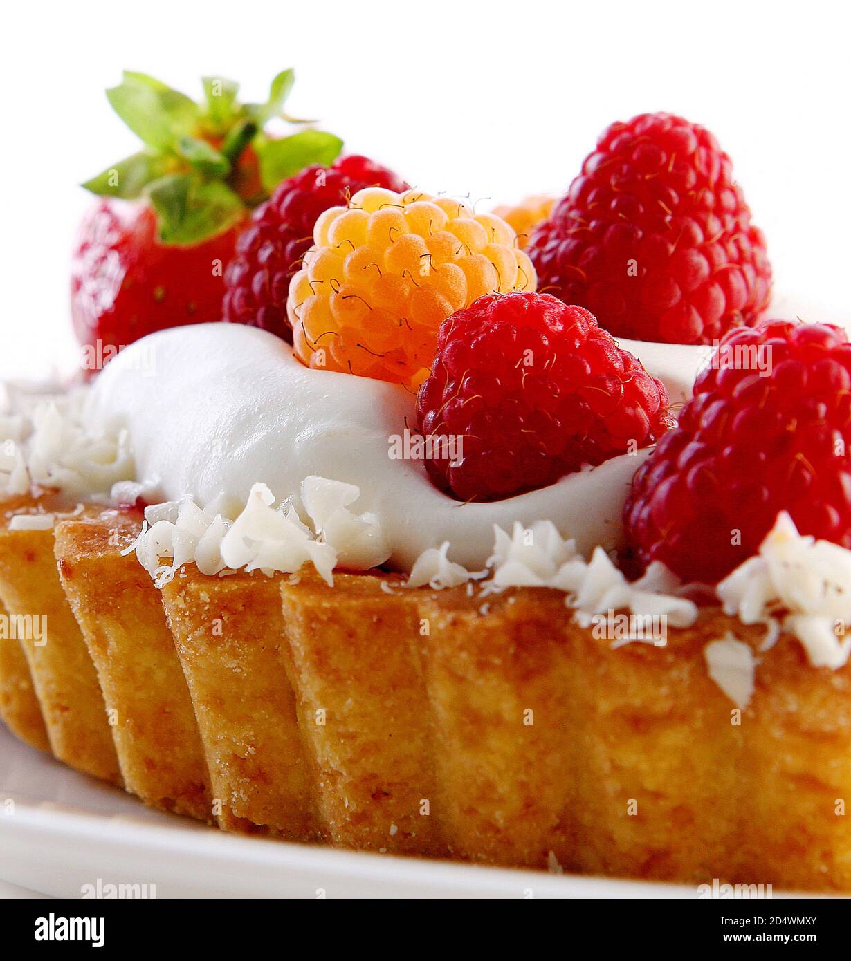Fruit topped cake image Stock Photo - Alamy