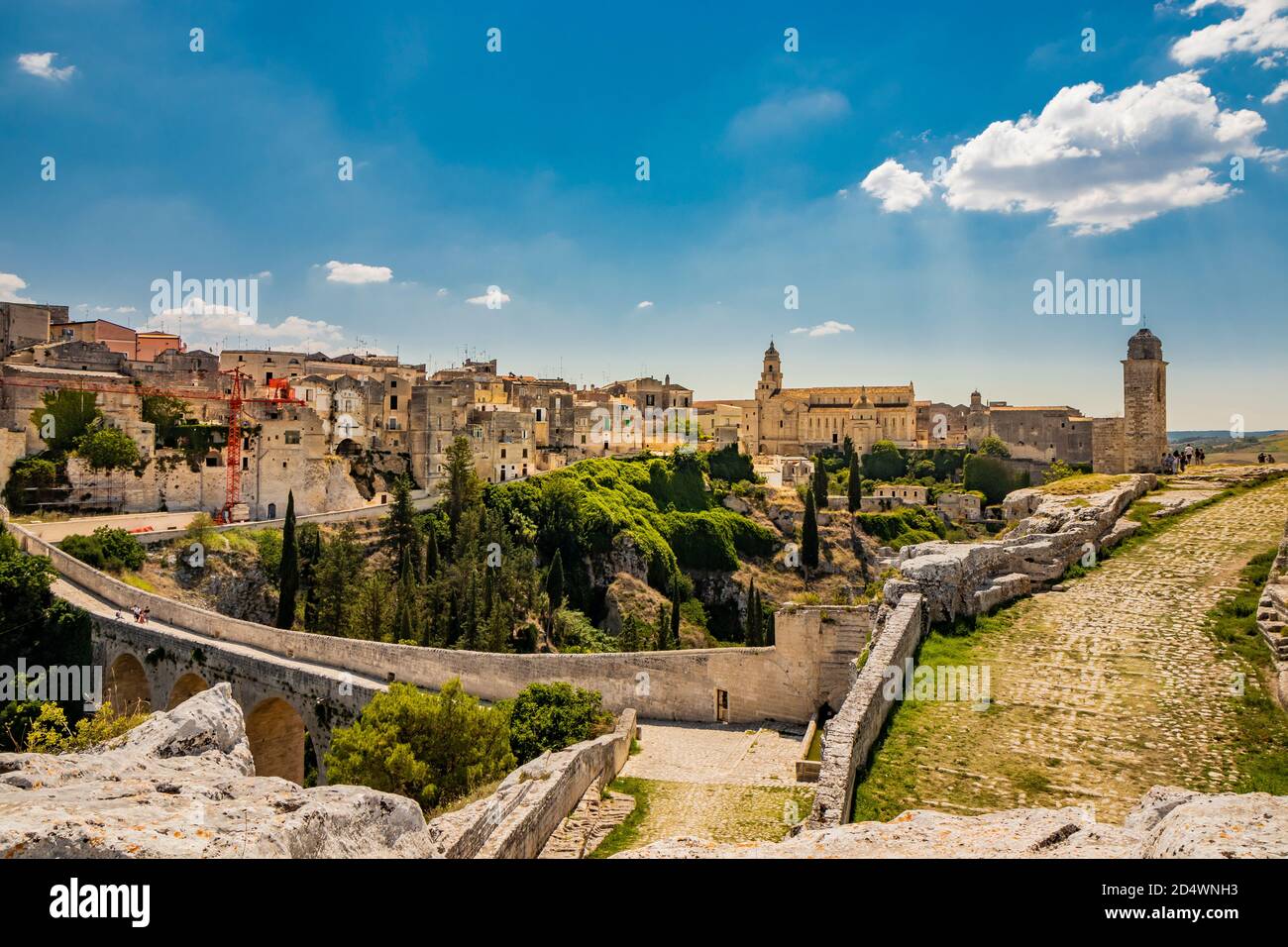 Gravina in Puglia, Italy. The stone bridge, ancient aqueduct and ...