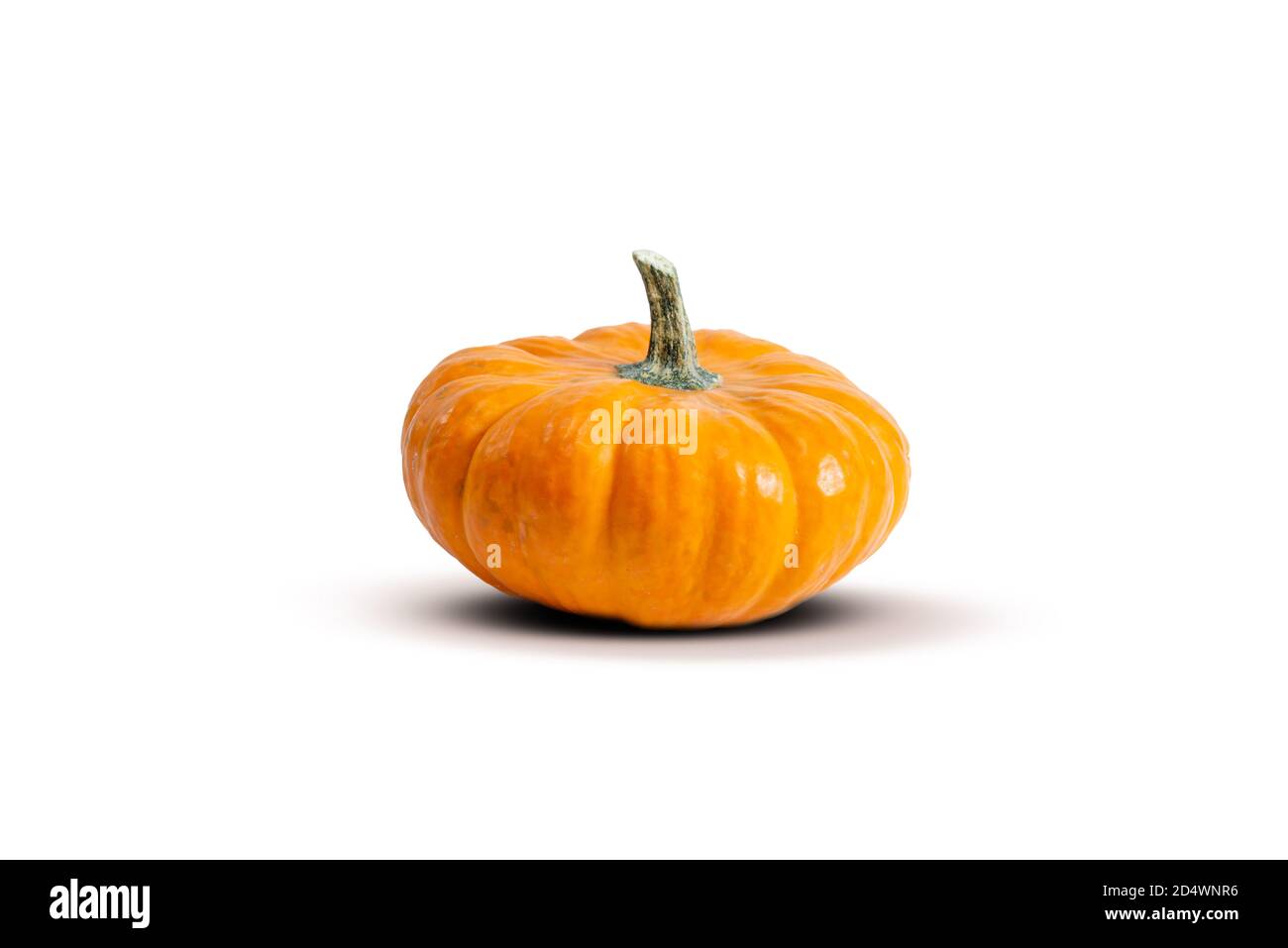 Orange colored ornamental squash on a white background Stock Photo - Alamy