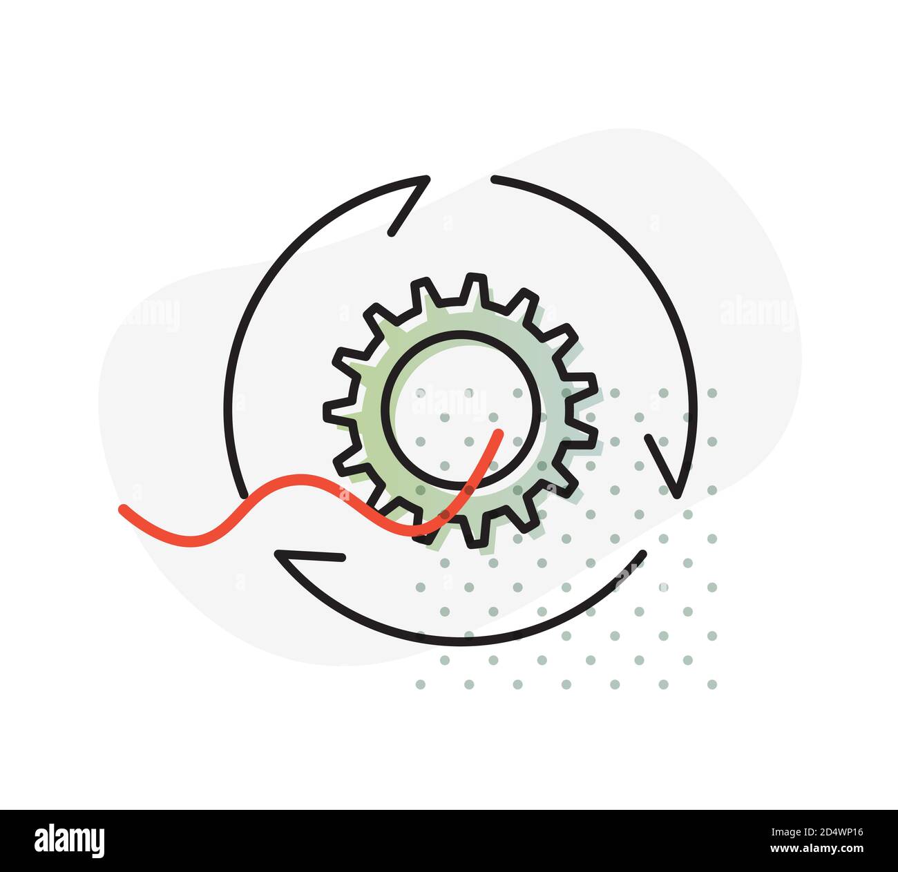 Gear Process Optimization Icon as EPS 10 File Stock Vector Image & Art ...