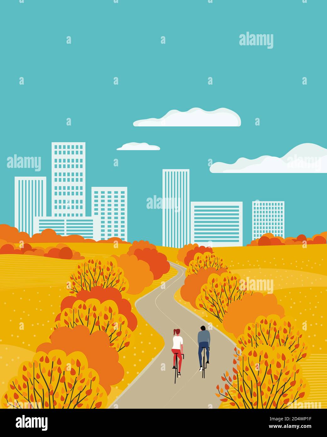 Urban autumnal leaves Stock Vector Images - Alamy