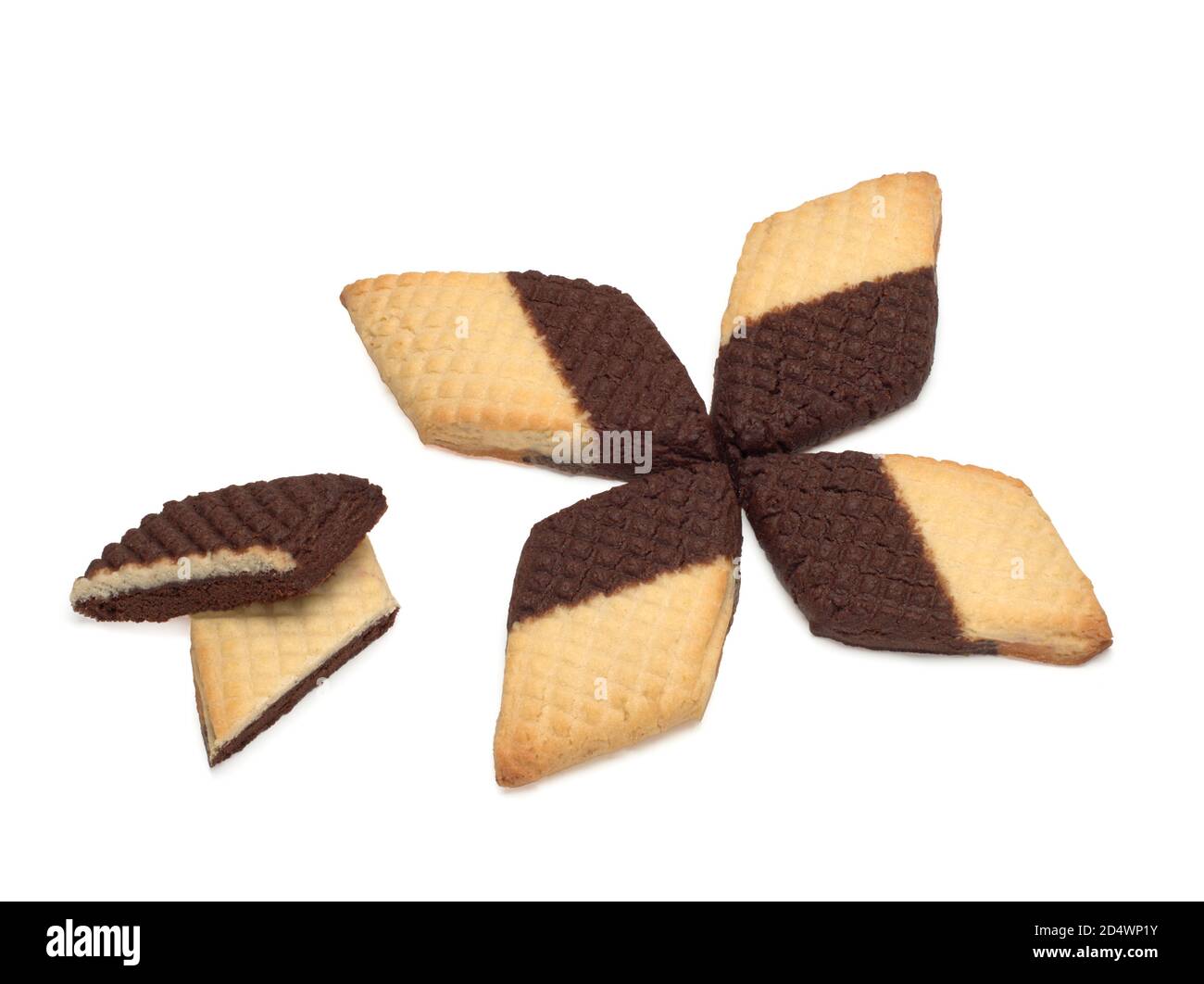 Sandy cookies isolated on the white Stock Photo - Alamy