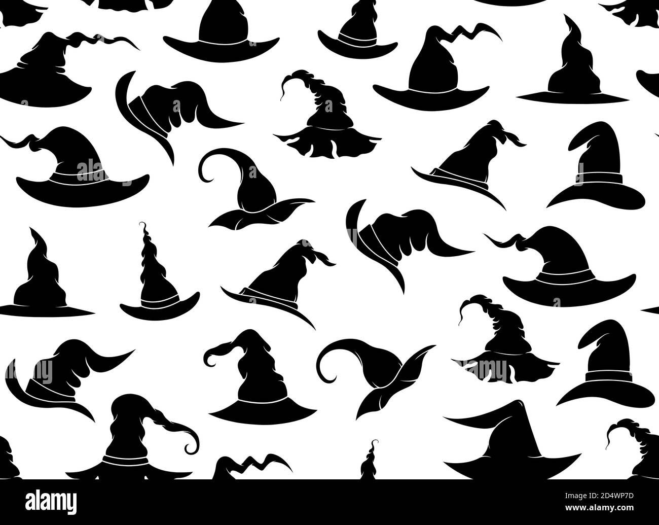 Seamless witch hats isolated on white Stock Photo - Alamy