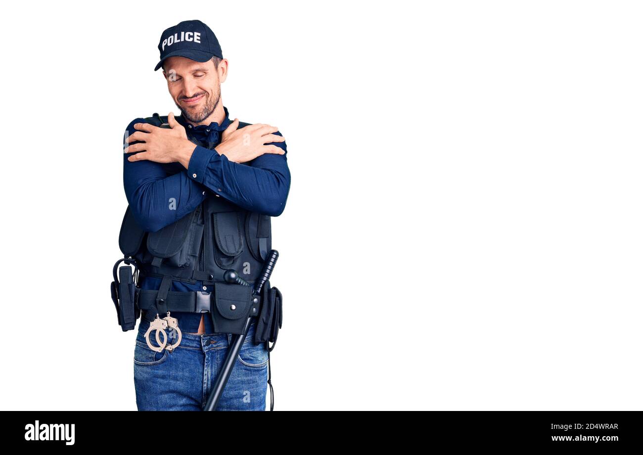 Hugging police officer Cut Out Stock Images & Pictures - Alamy
