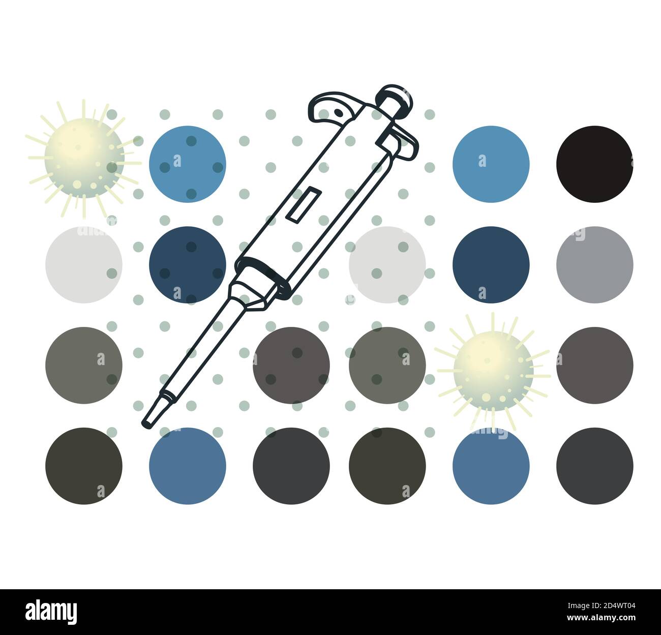 Micropipette - PCR Testing Pattern - Illustration as EPS 10 File Stock ...