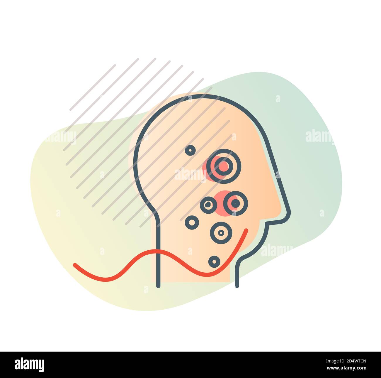 Skin Rashes and Spots as Symptoms - Icon as EPS 10 File Stock Vector ...