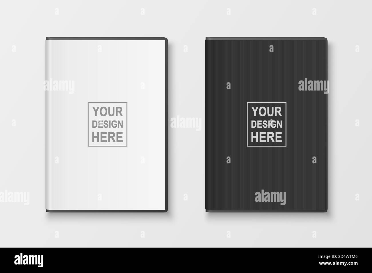 Vector 3d Realistic Blank White and Black CD, DVD Plastc or Paper Cover ...