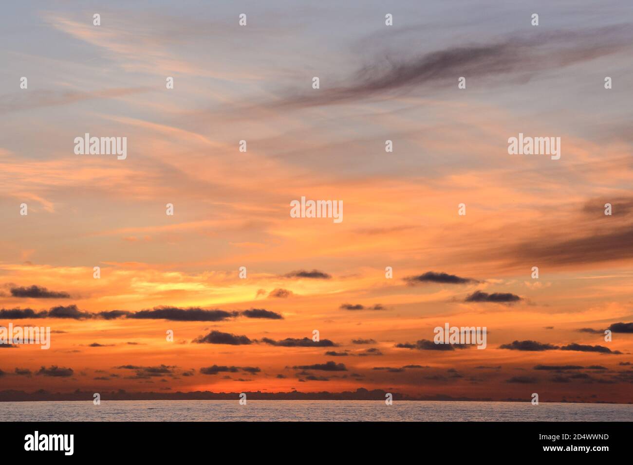 Beautiful Colored Sunset Stock Photo - Alamy