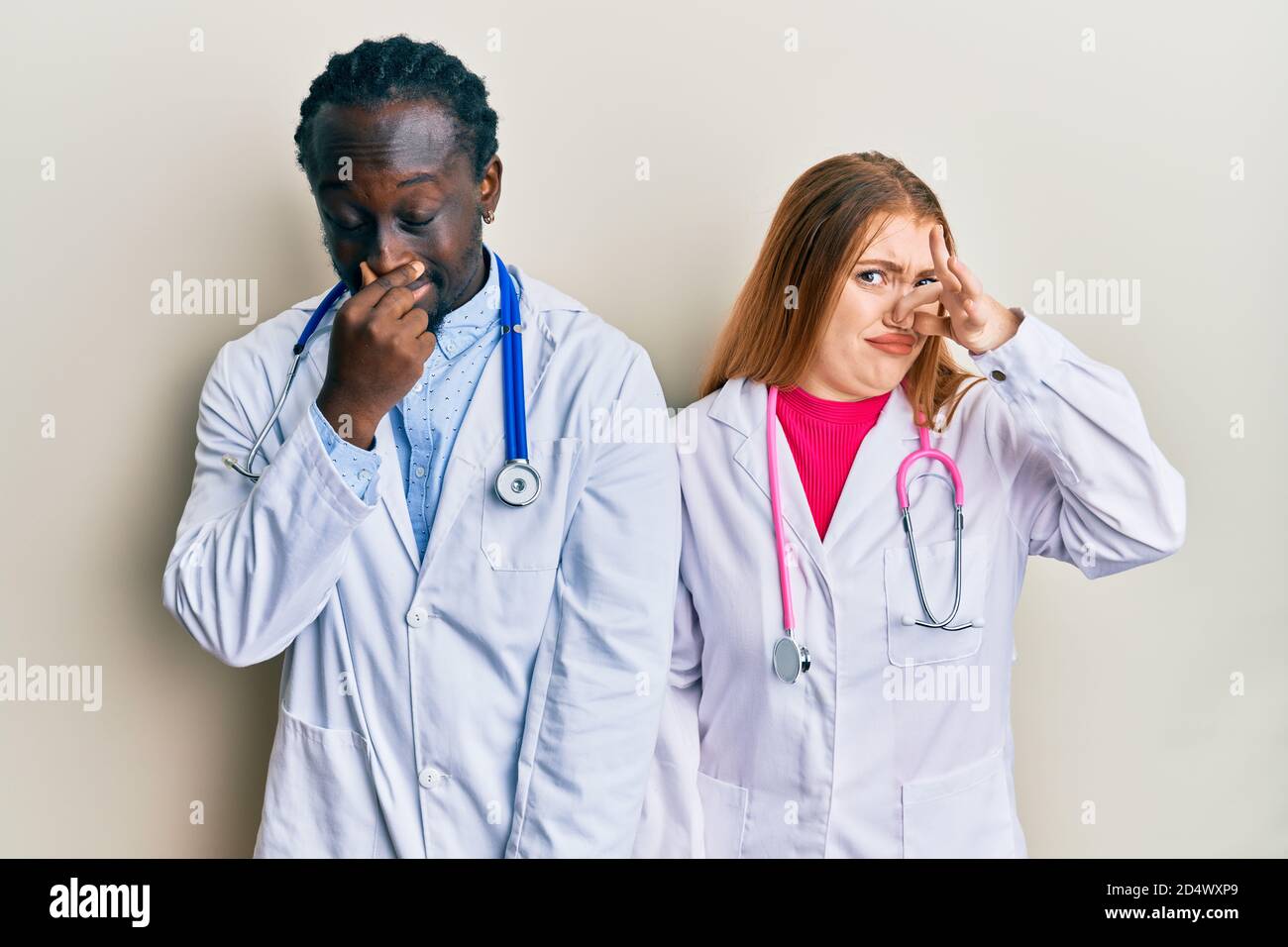 Young doctor woman smelling hi-res stock photography and images - Alamy