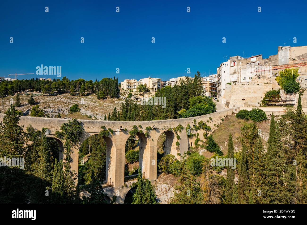Gravina in Puglia, Italy. The stone bridge, ancient aqueduct and ...